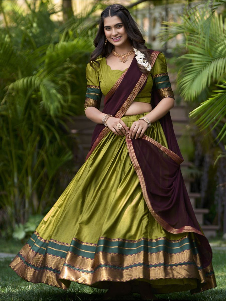 Buy Traditional Half Lehenga Sarees for Women Online – All Things About ...
